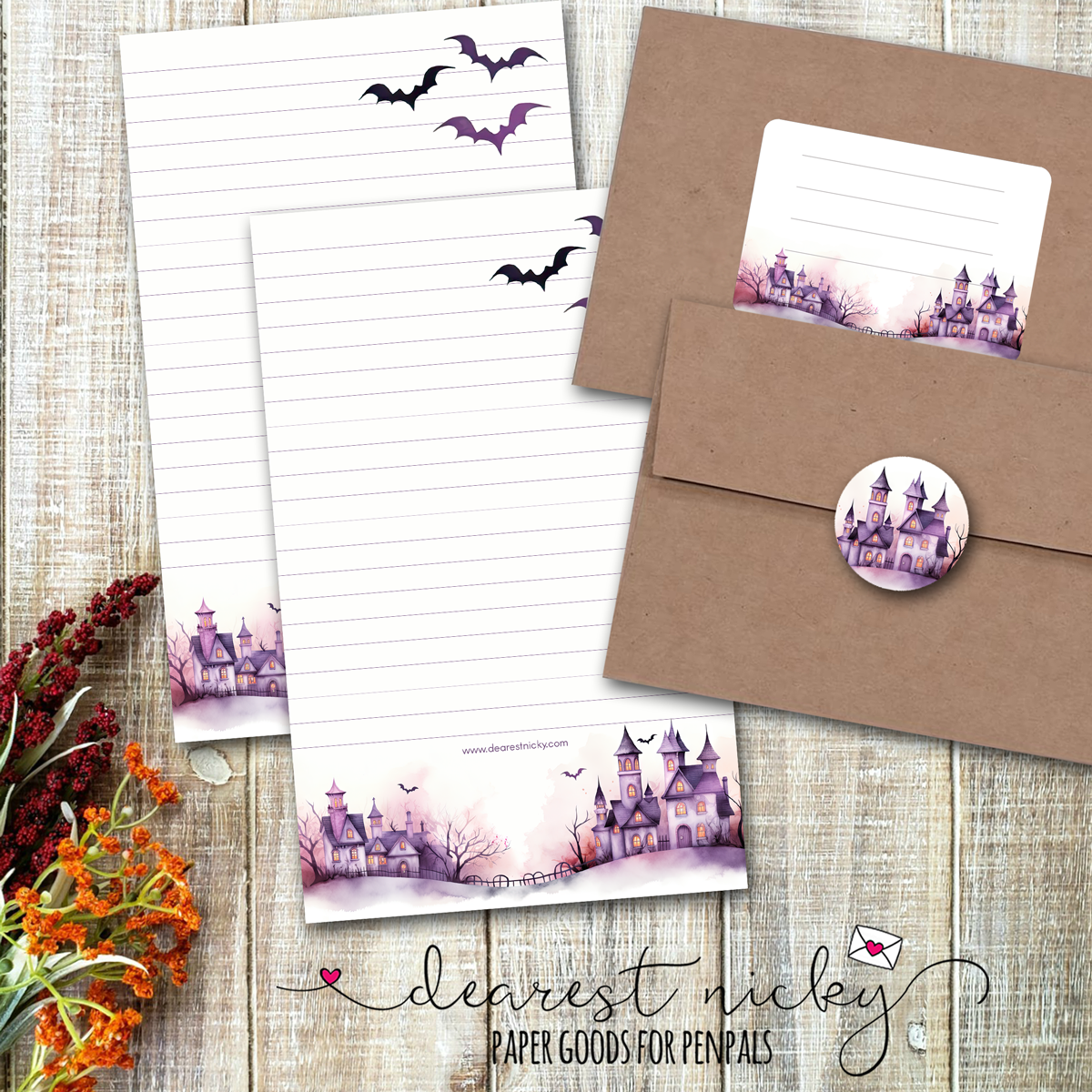 Haunted Houses Letter Writing Set – Dearest Nicky