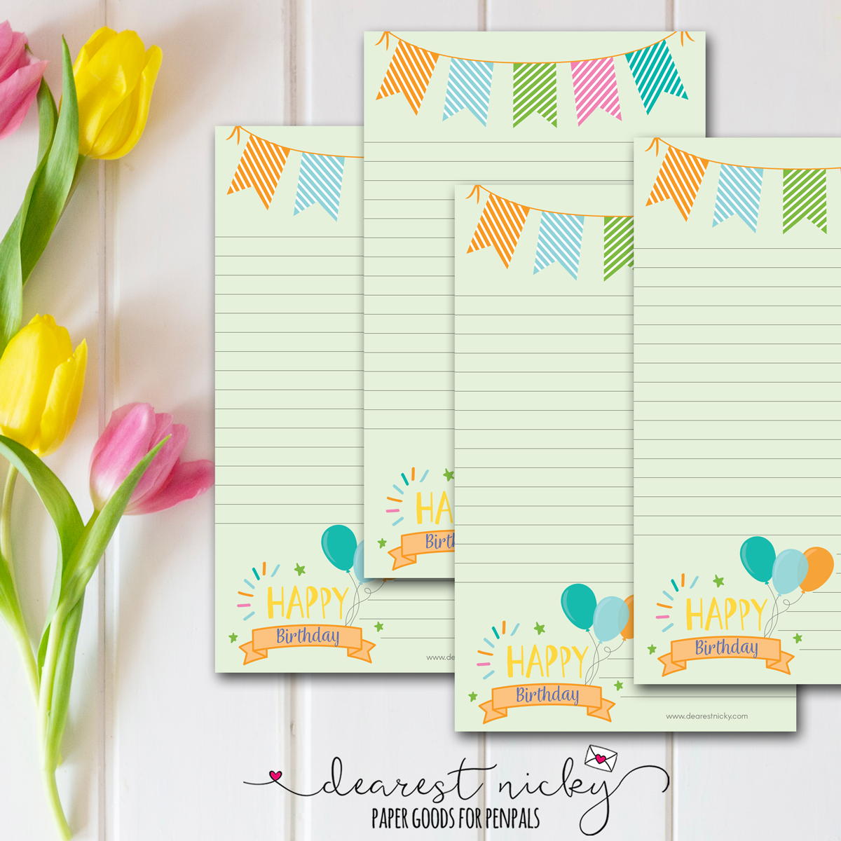 Happy Birthday Letter Writing Paper – Dearest Nicky