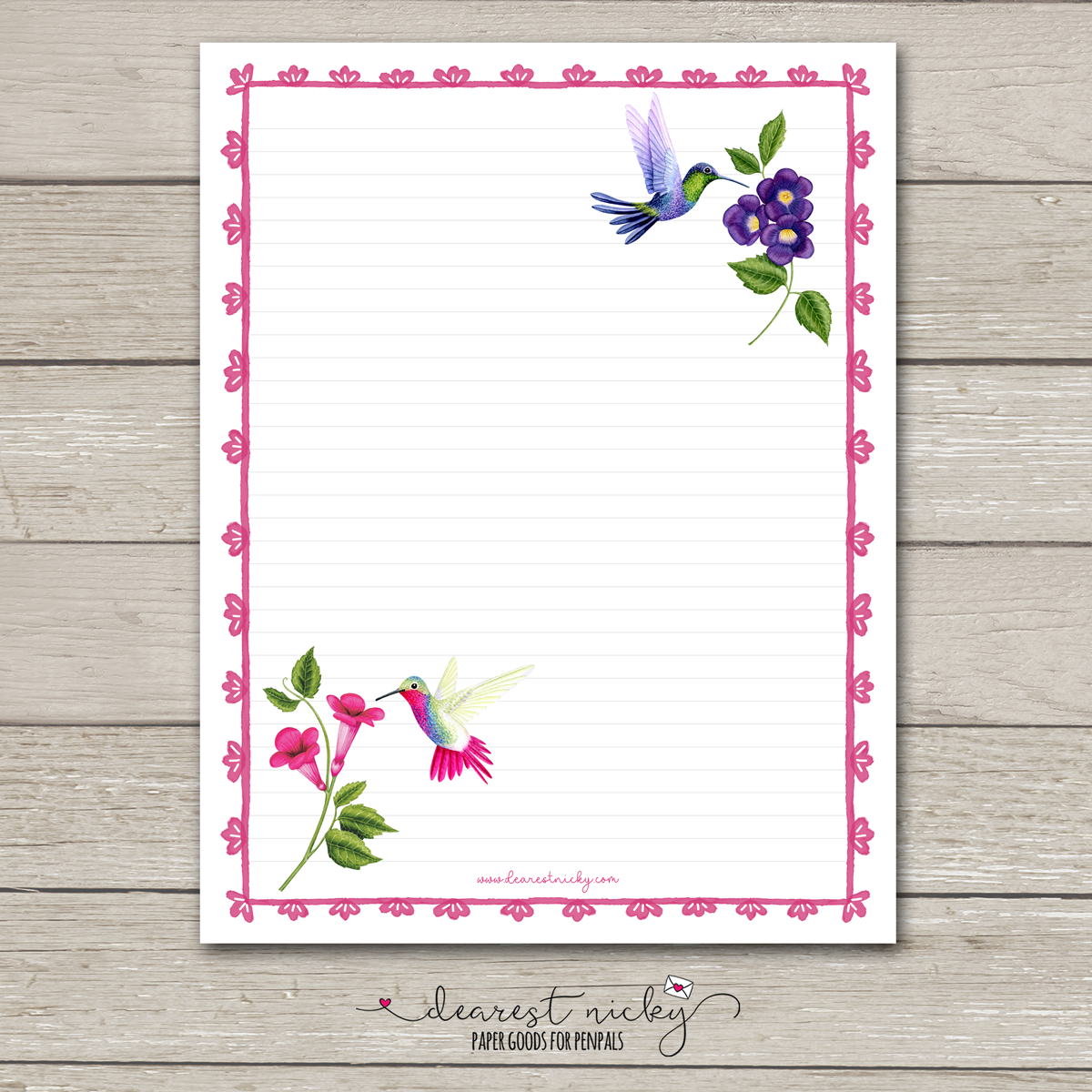 Large Letter Writing Paper - 8½ x 11 – Dearest Nicky