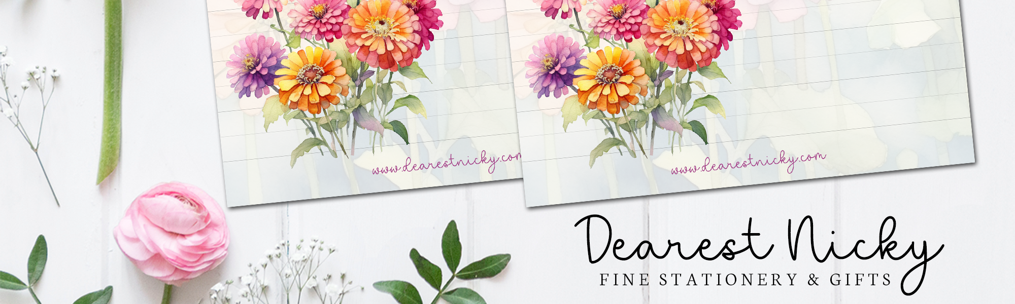 Dearest Nicky stationery sets and paper goods for letter writers.