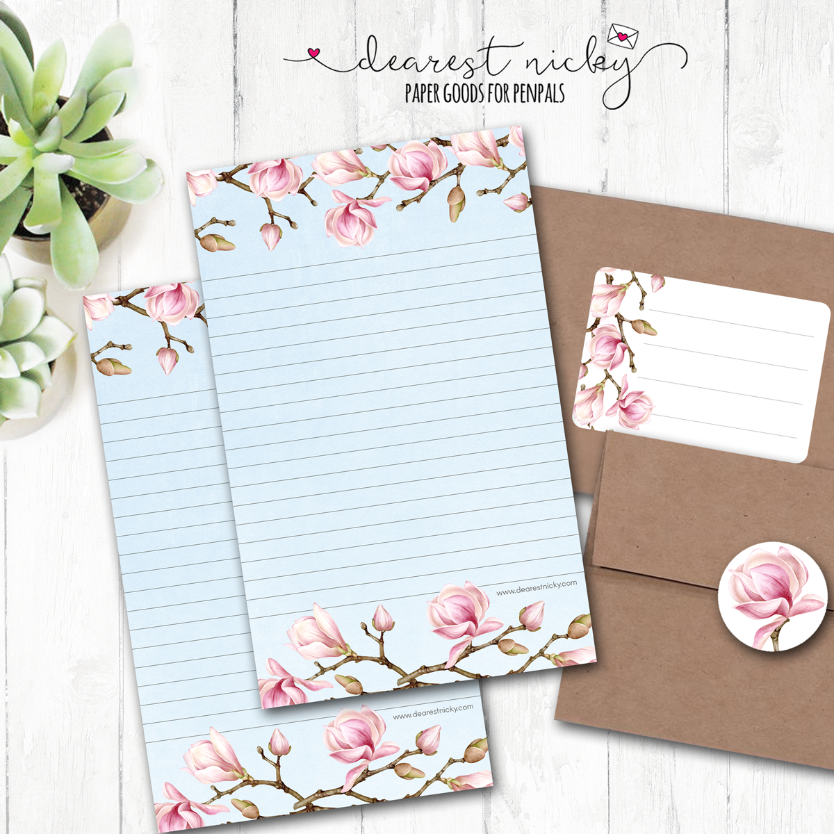 Magnolias Letter Writing Set – Dearest Nicky