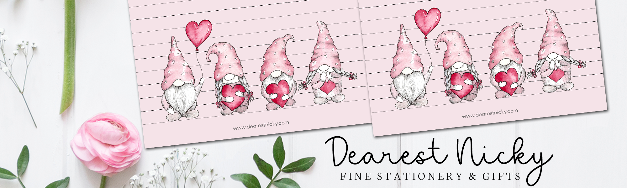 Dearest Nicky stationery sets and paper goods for letter writers.