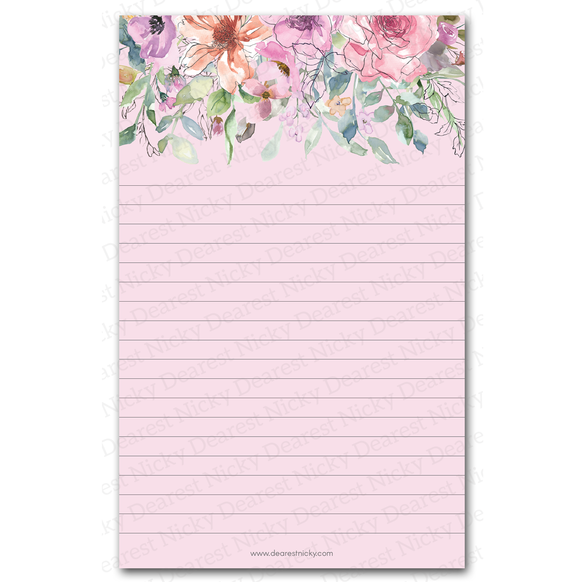 Blush Floral Letter Writing Paper – Dearest Nicky