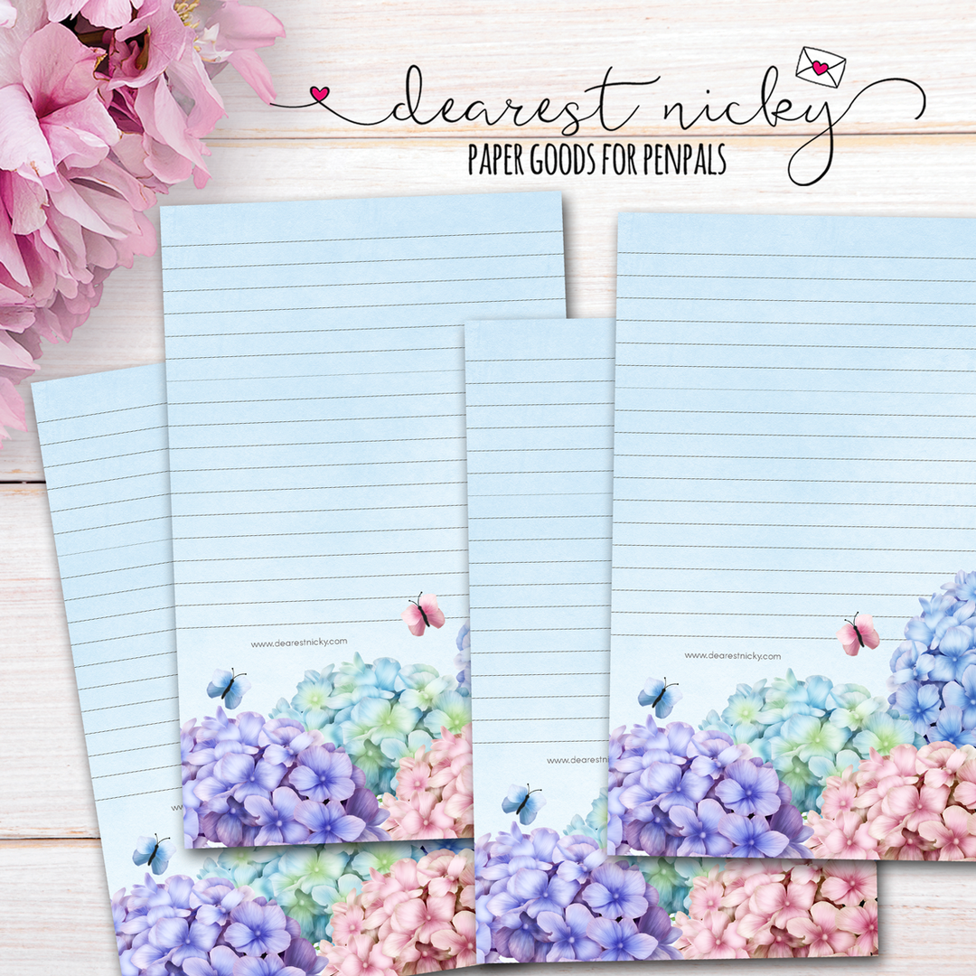 Hydrangeas Letter Writing Paper – Dearest Nicky