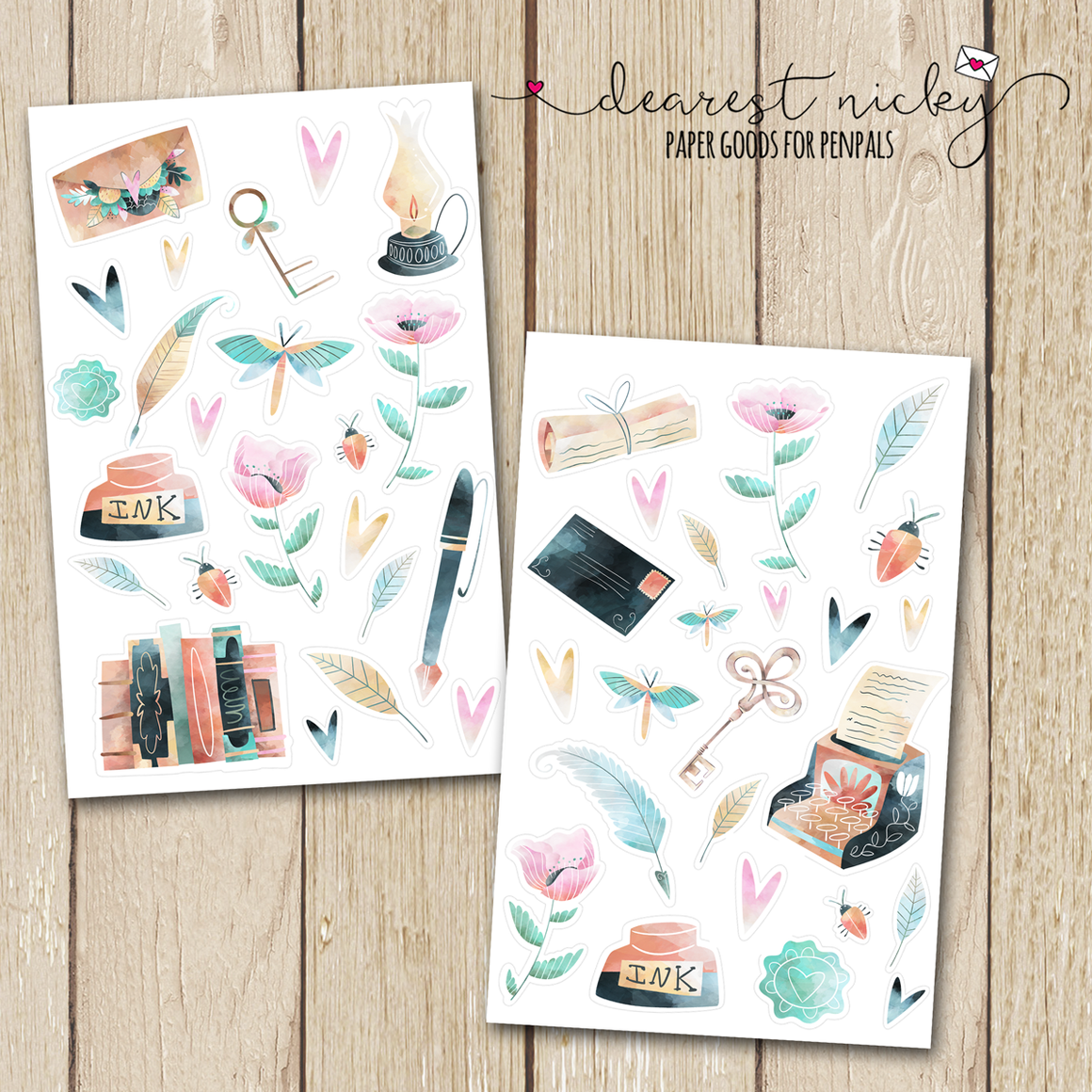 Dearest Nicky stationery sets and paper goods for letter writers.